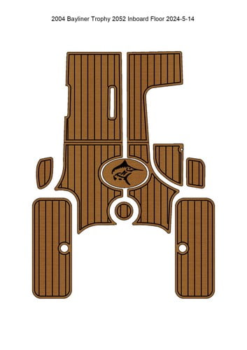 2004 Bayliner Trophy 2052 Inboard Boat EVA Foam Faux Teak Deck Floor ...