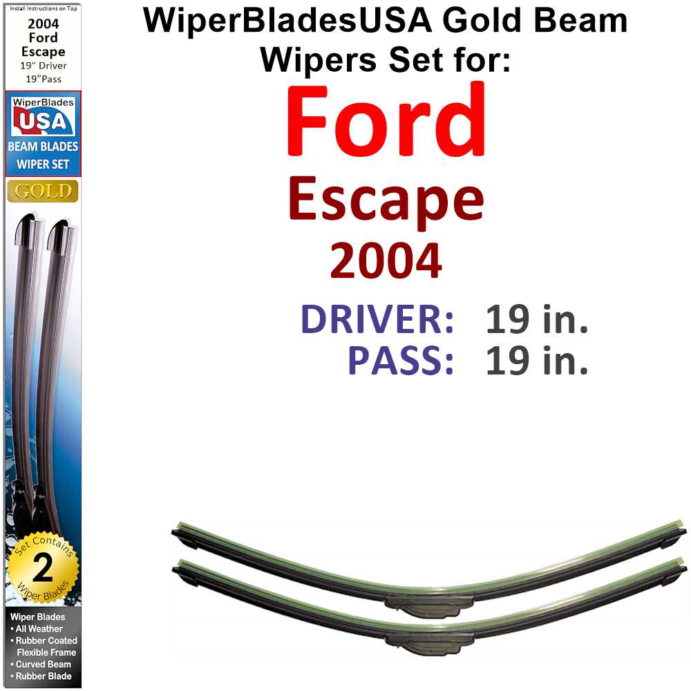 2004 Ford Escape Beam Wiper Blades Wipers WBUSA (Set of 2) - Walmart.com