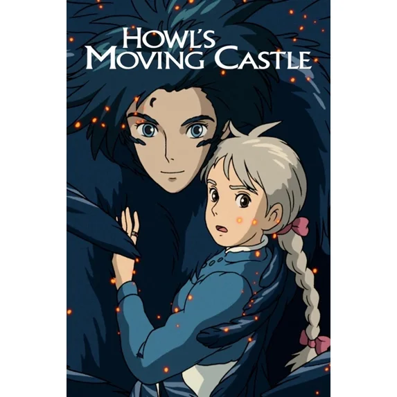 2004 Howls Moving Castle Movie Poster Miyazaki Chieko Baisho UNFRAMED ...