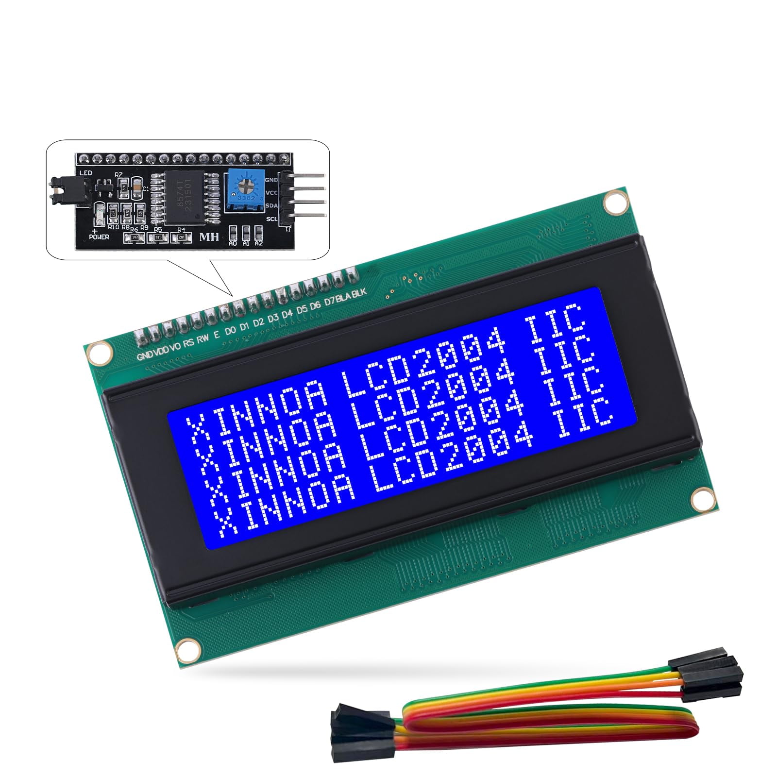 2004 LCD Display Module RRF12 with IIC I2C Interface Adapter LCM Blue ...