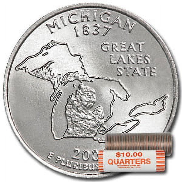 2004-P Michigan Statehood Quarter 40-Coin Roll BU - Walmart.com