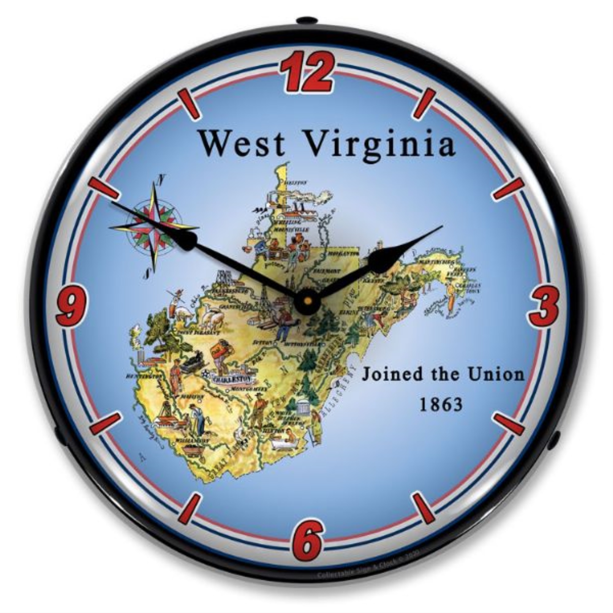 20041130 State of West Virginia clock - Made in USA - Walmart.com