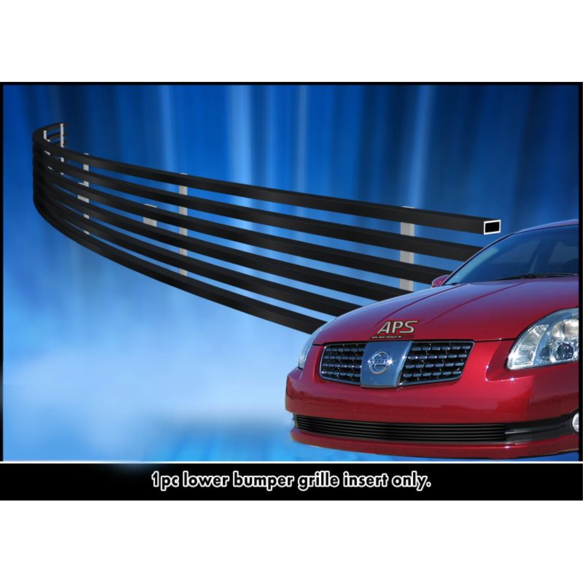 APS 2005-2006 Nissan Maxima Black Stainless Steel Billet Grille ...