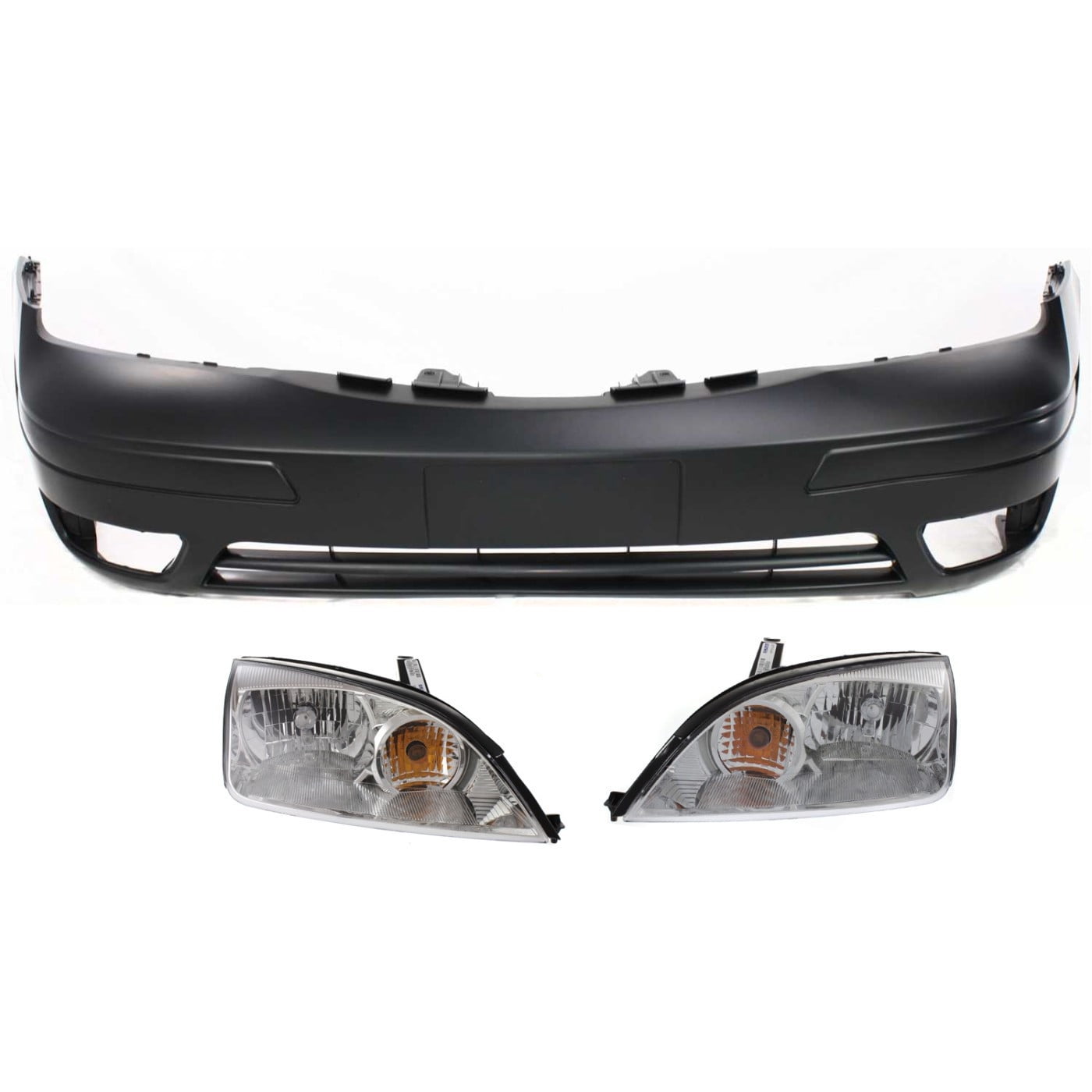 2005-2007 Ford for Focus Bumper Cover Head Kit 3Pc - Plug-and-Play DOT ...