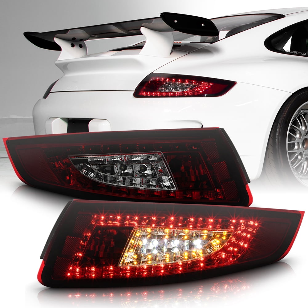 2005-2008 Porsche 911 997 Carrera 4/S/4S LED Red Smoke Tail Lights ...