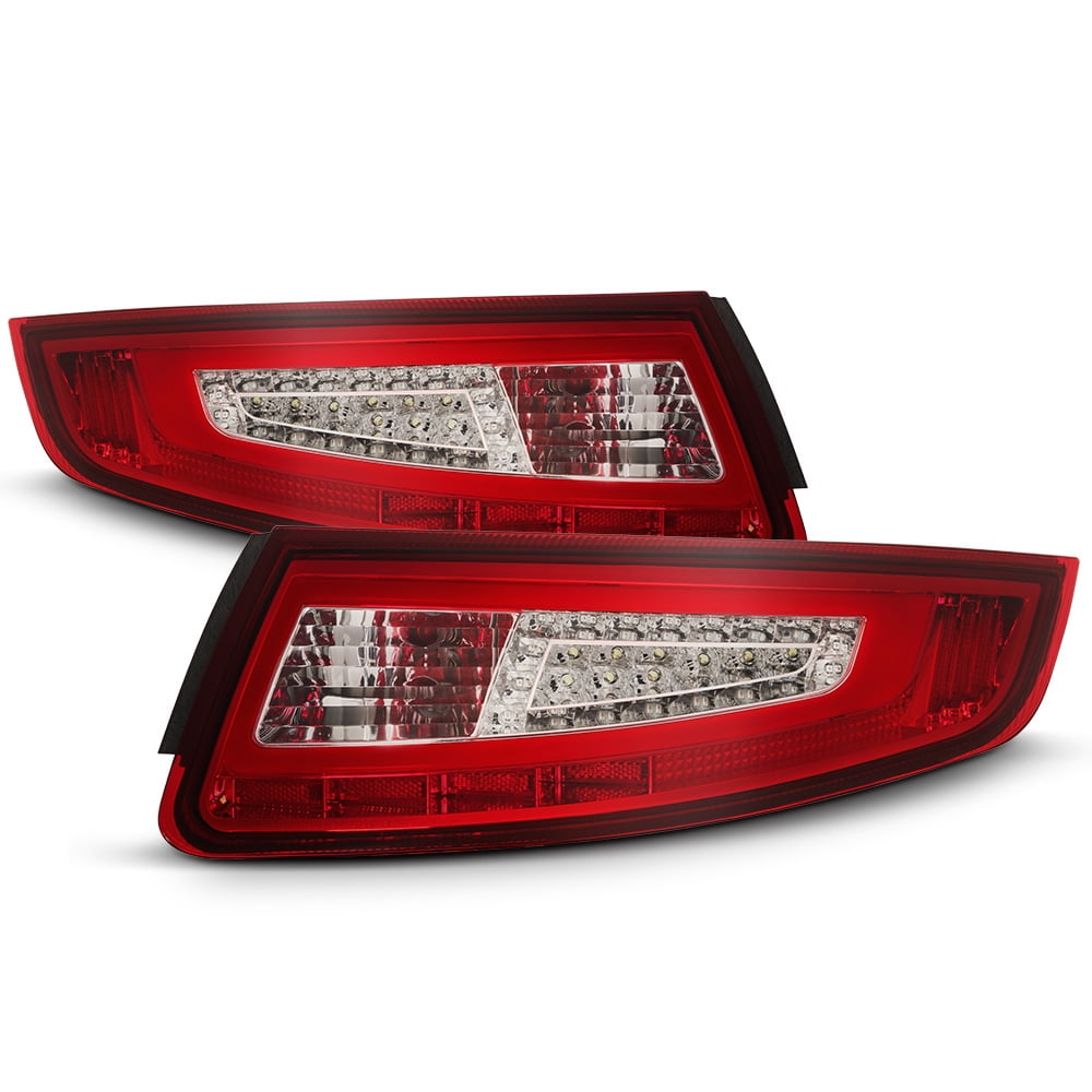 2005-2008 Porsche 911 997 Carrera GT2 GT3 Red Clear LED Tube Tail ...