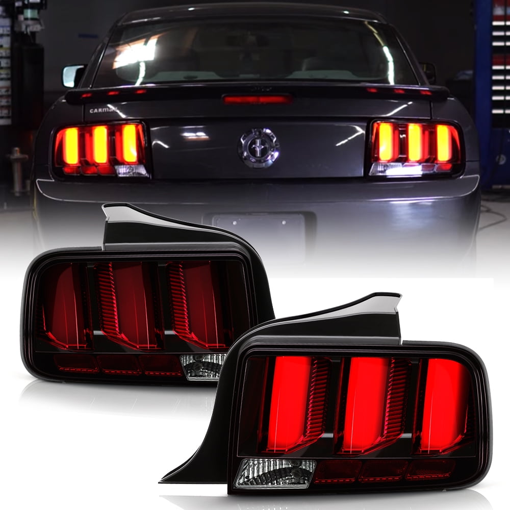 2005-2009 Ford Mustang LED Tube Sequential Signal Tail Lights Lamps ...