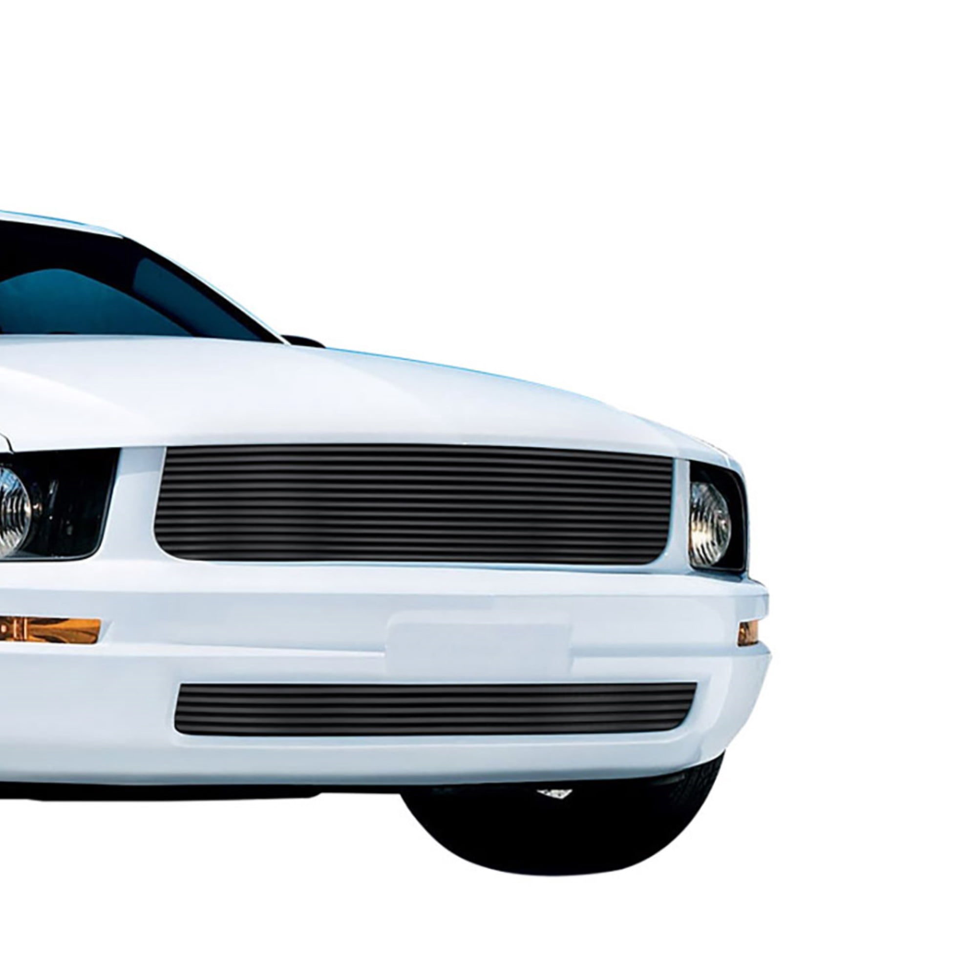 APS 2005-2009 Ford Mustang V6 Except Pony Package Black Stainless Steel ...