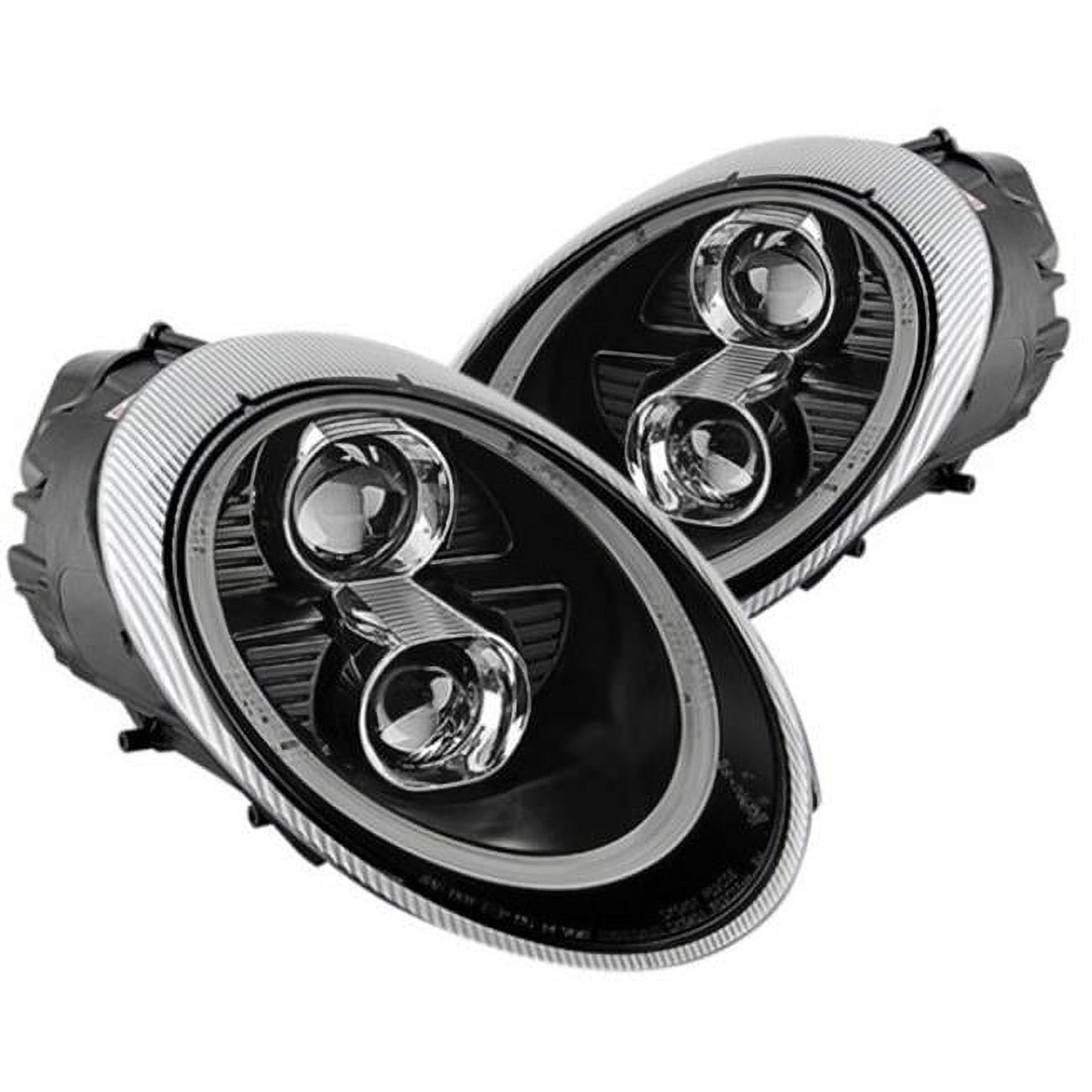 2005-2009 Porsche 911 997 Black DRL Bar Projector LED Headlights ...