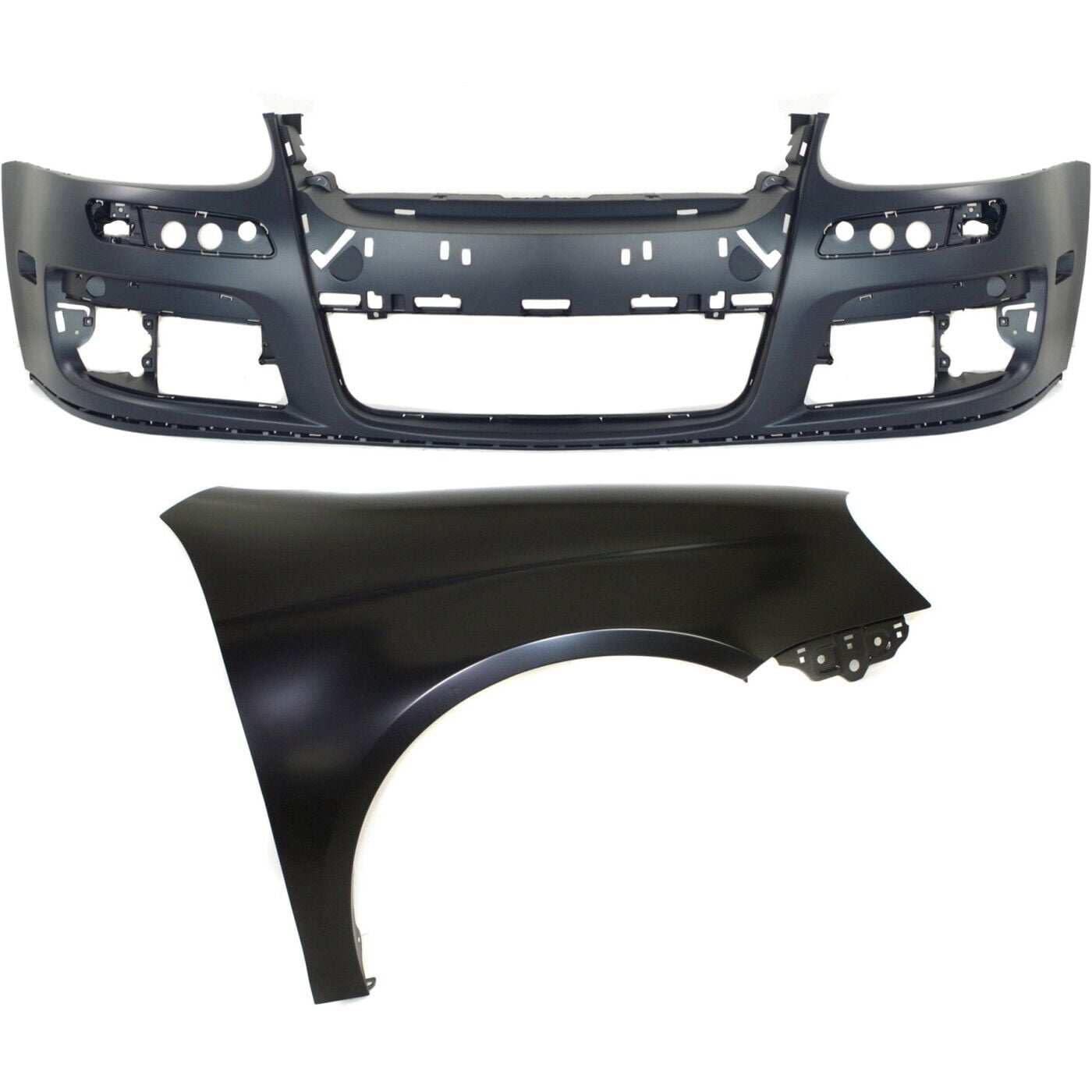 2005-2010 Swagen For Jetta Front Passenger Side Bumper Cover Kit ...