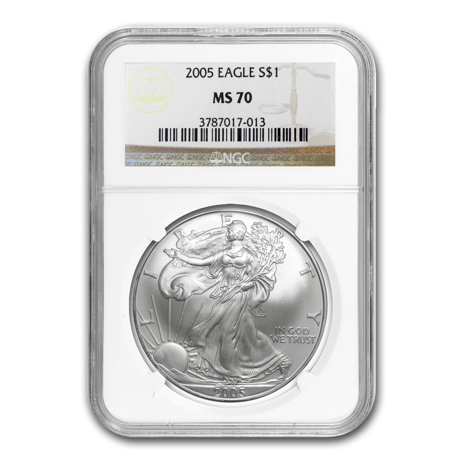 2005 American Silver Eagle MS-70 NGC - Walmart.com