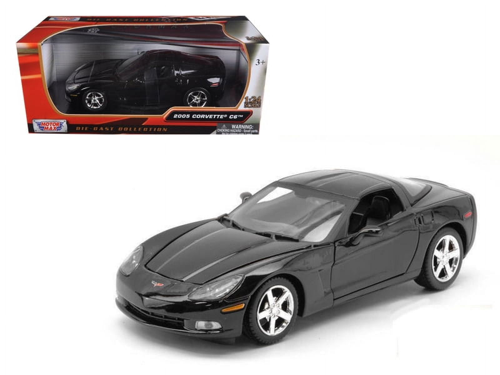 2005 Chevrolet Corvette C6 Coupe Black 1/24 Diecast Model Car by ...