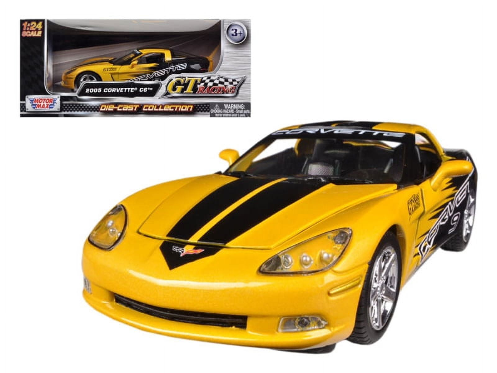 Motormax 73774y 2005 Chevrolet Corvette C6 Yellow No.9 GT Racing 1-24 ...