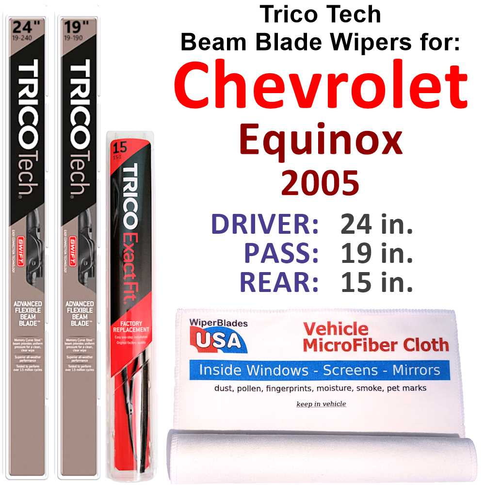 2005 Chevrolet Equinox Beam Blade Wipers (Set of 3) w/Rear Wiper ...