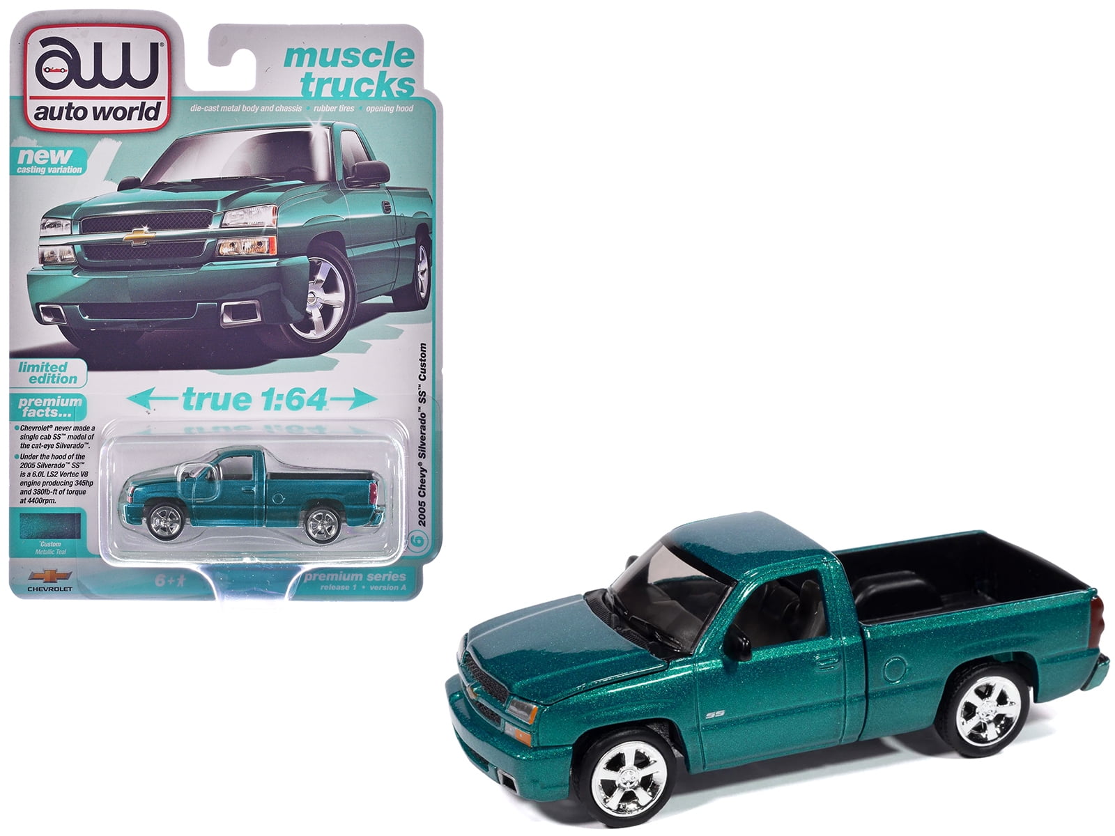 2005 Chevrolet Silverado SS Custom Pickup Truck Teal Metallic "Muscle ...