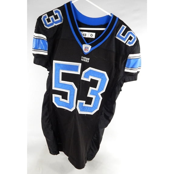 2005 Detroit Lions Nate Wayne #53 Game Used Black Jersey 48 728 ...