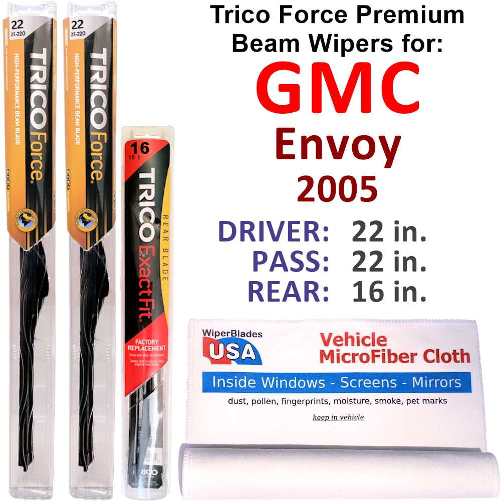 2005 GMC Envoy Performance Beam Wipers (Set of 3) w/Rear Wiper ...