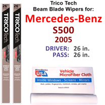 2023 Jaguar XF Beam Blade Wipers (Set of 2) - Walmart.com