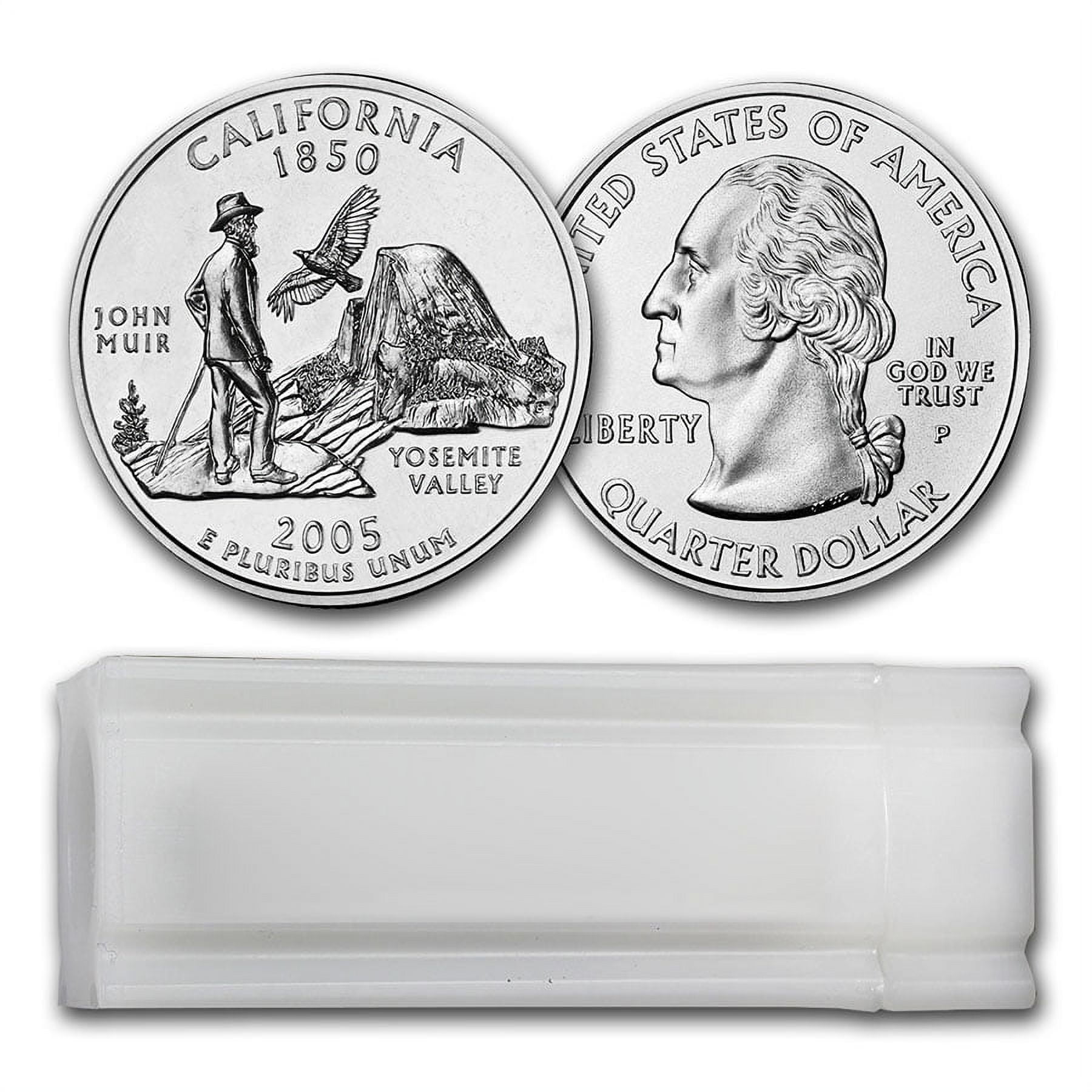 2005-P California Statehood Quarter 40-Coin Roll BU - Walmart.com