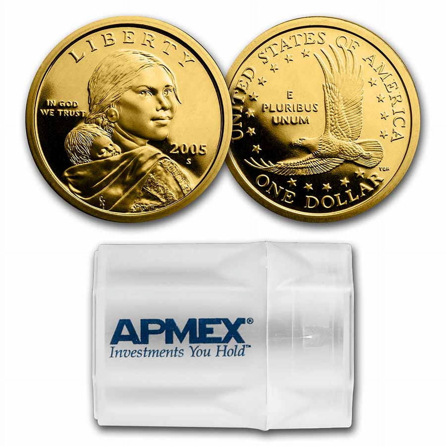 2005-S Sacagawea Dollar 20-Coin Roll Proof, Collectible American Small ...