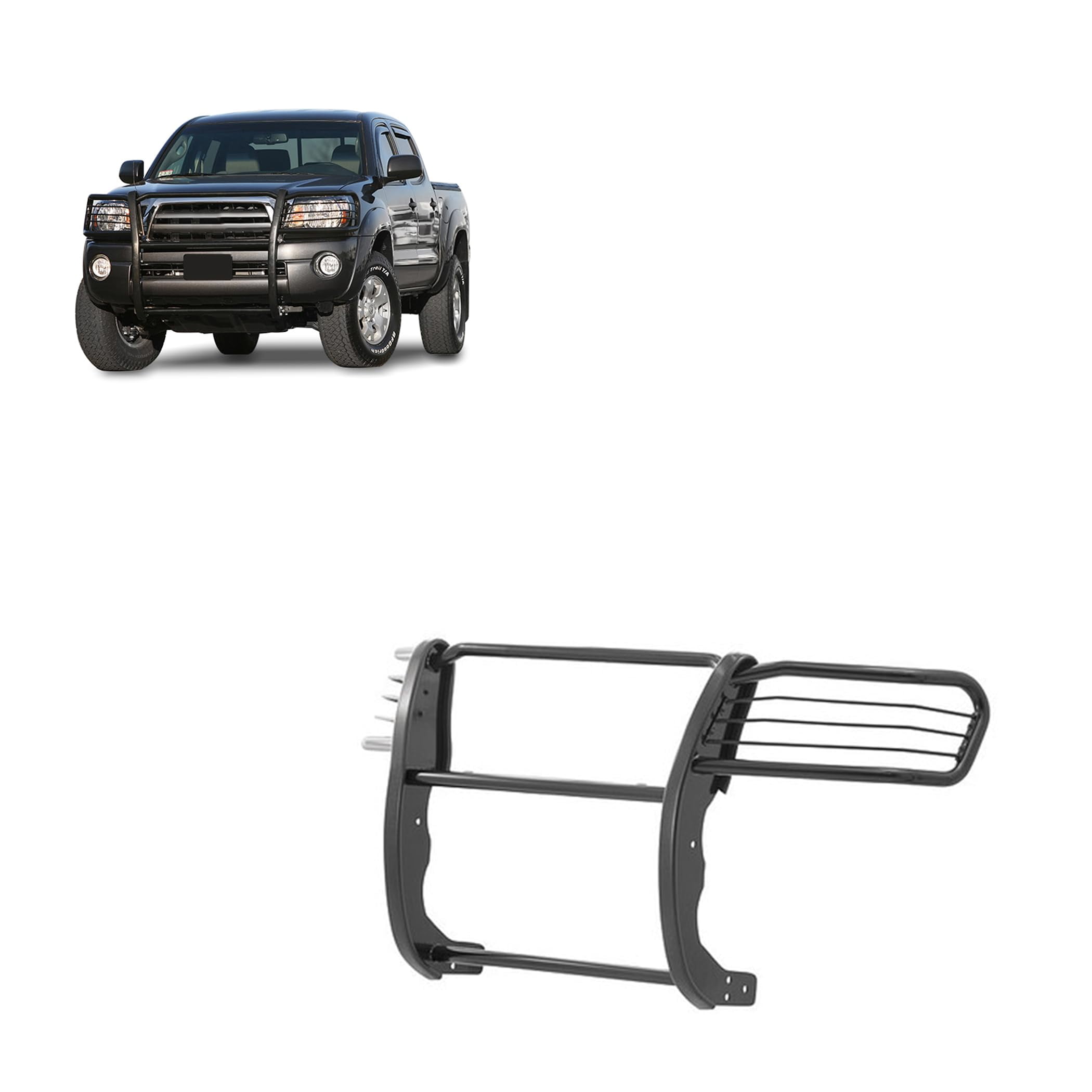 Black Horse Grille brush Bumper Guard Modular Black Compatible with ...