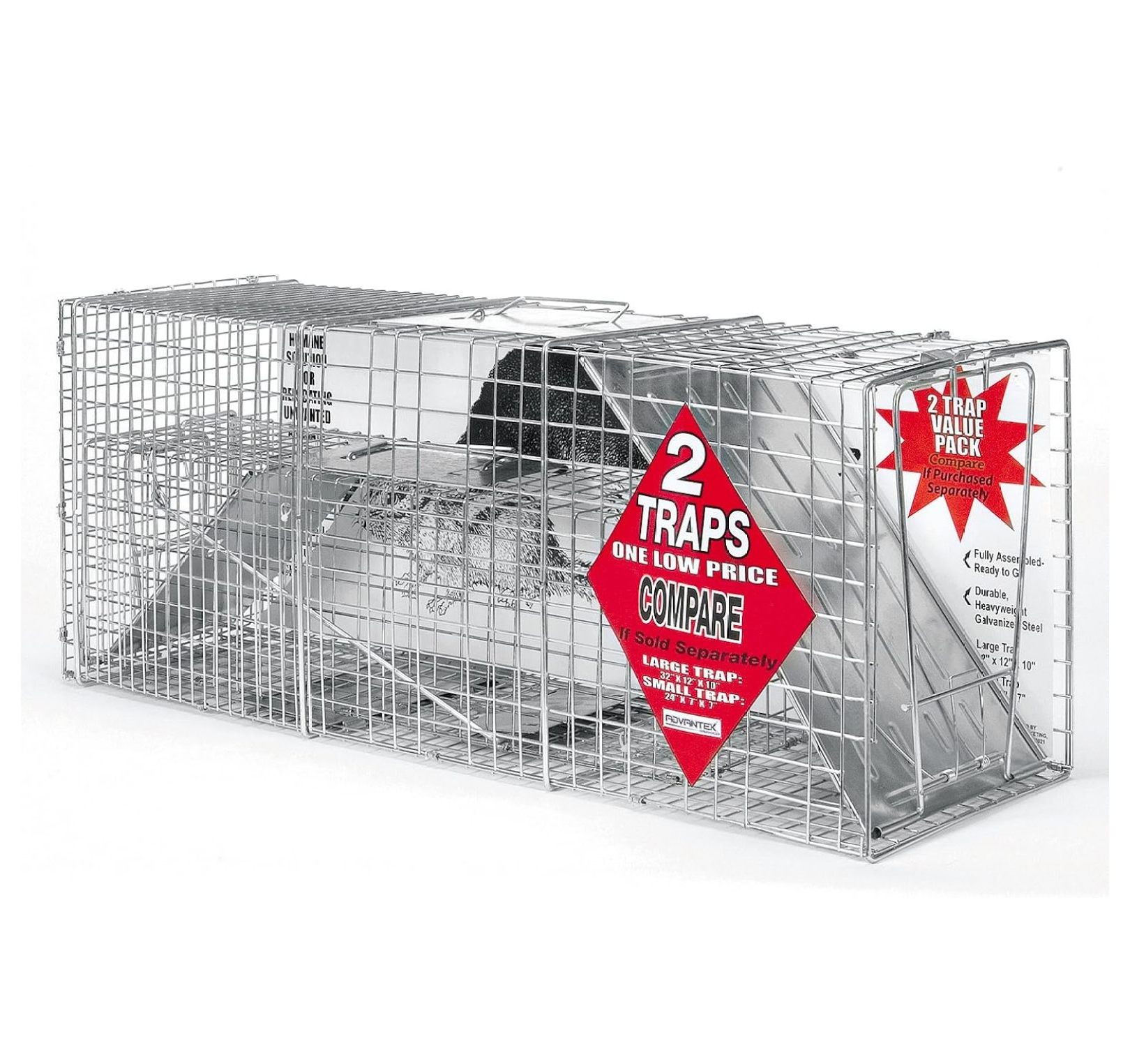 20050B Catch and Release Live Animal Trap, 2-Piece Value Pack, Raccoon ...
