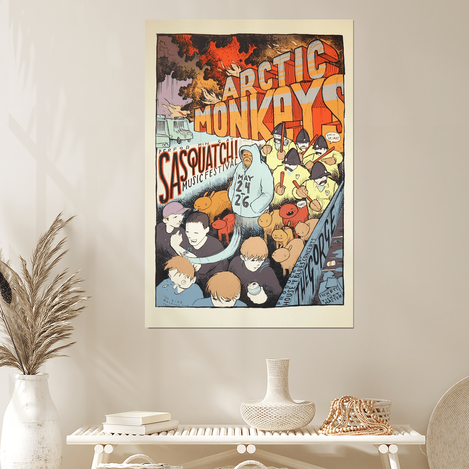 2006 Arctic Monkeys - Sasquatch! Gorge Silkscreen Concert Poster Size ...