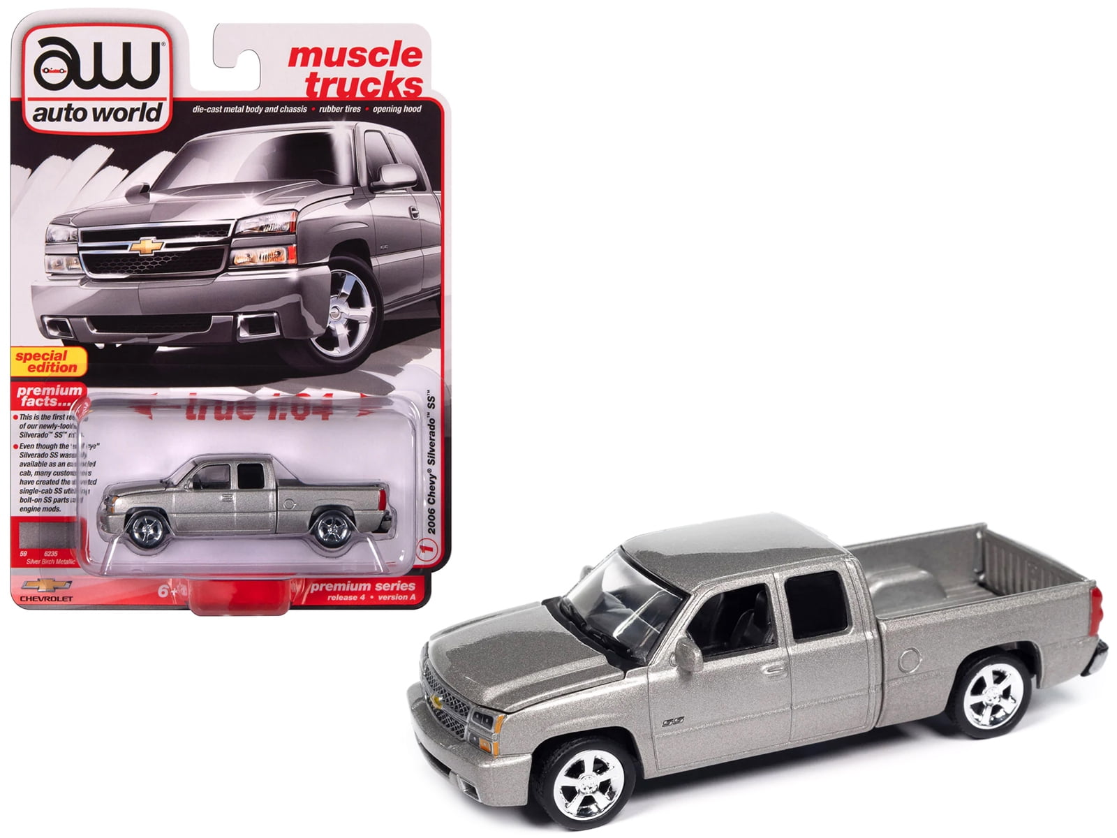 2006 Chevrolet Silverado SS Pickup Truck Silver Birch Metallic "Muscle ...