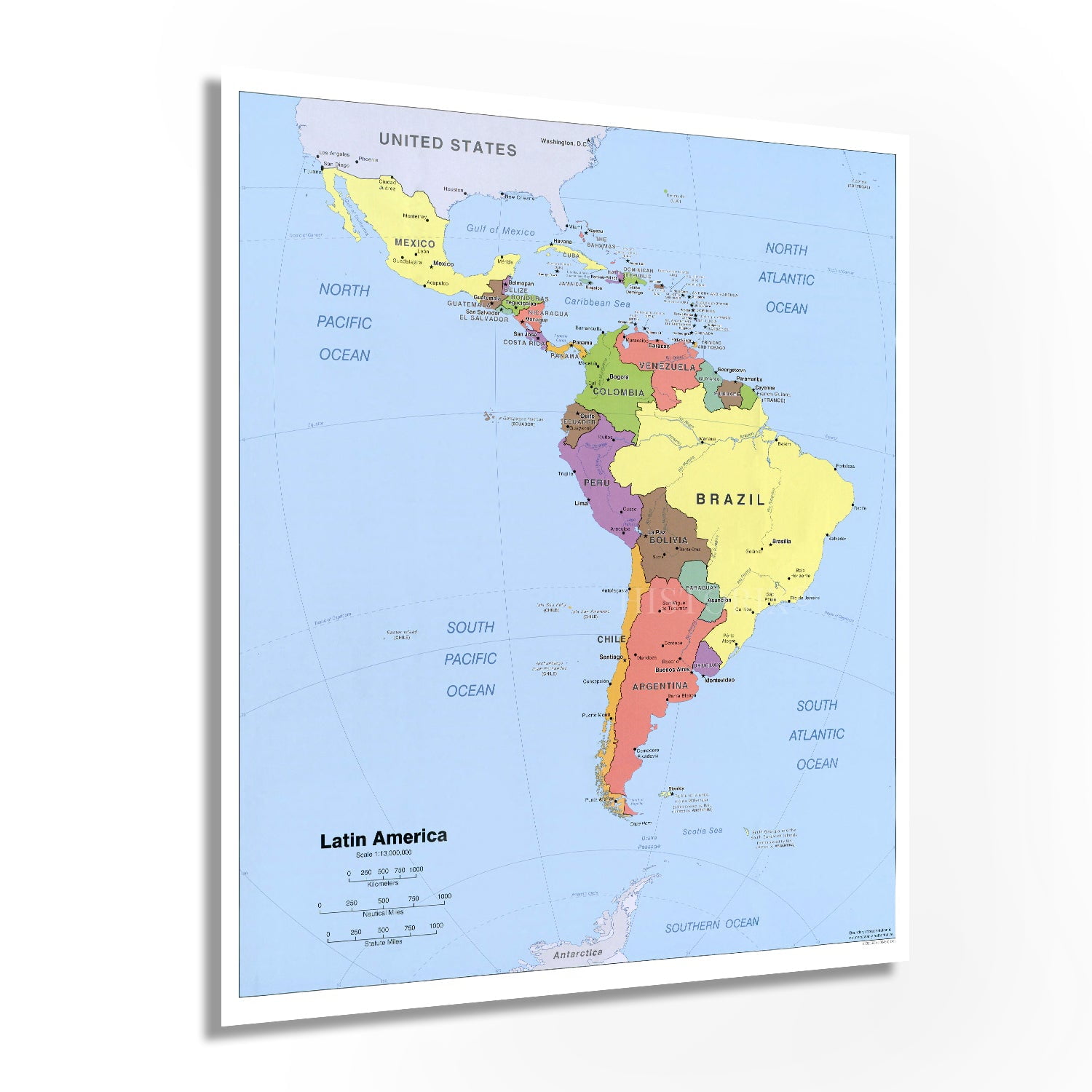 2006 Latin America Map Poster - Central and South Philippines | Ubuy