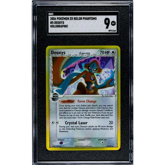 2006 Pokémon EX Holon Phantoms Delta Species Deoxys #5/110 Holo SGC 9 ...