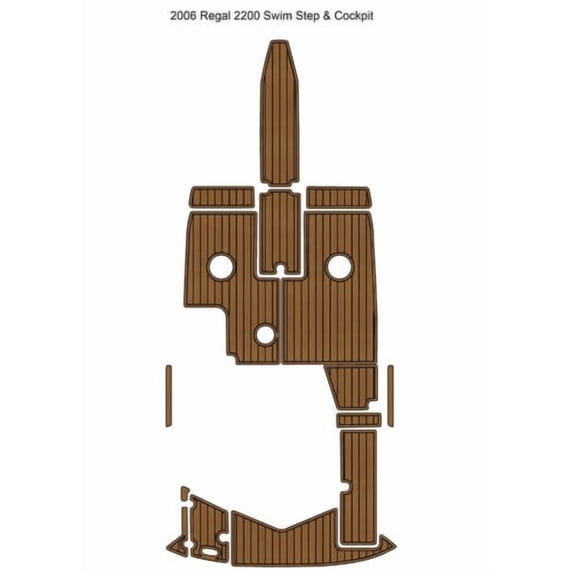 2006 Regal 2200 Swim Platform Cockpit Pad Boat EVA Foam Teak Deck Floor ...