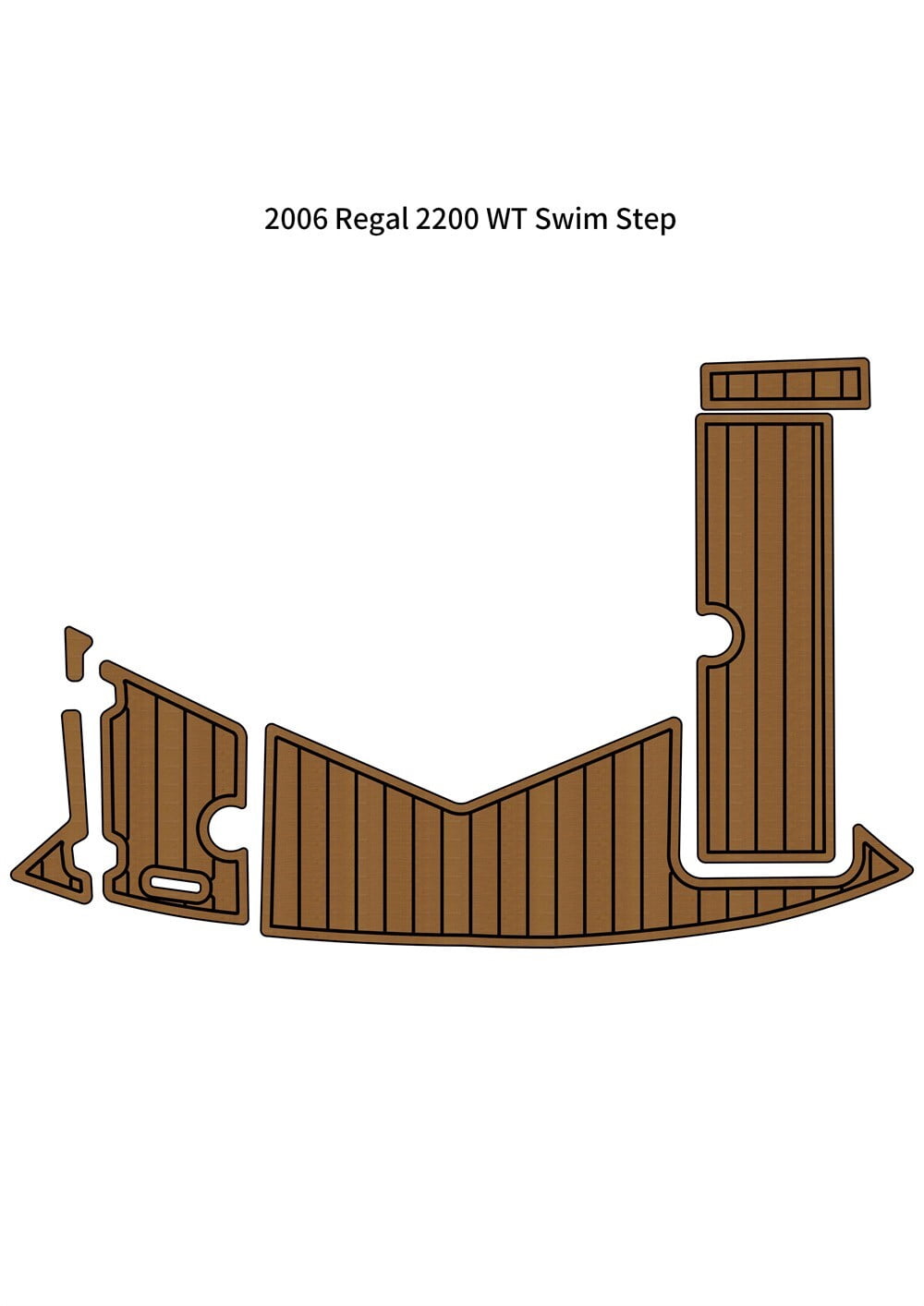 2006 Regal 2200 WT Swim Platform Step Pad Boat EVA Foam Teak Deck Floor ...