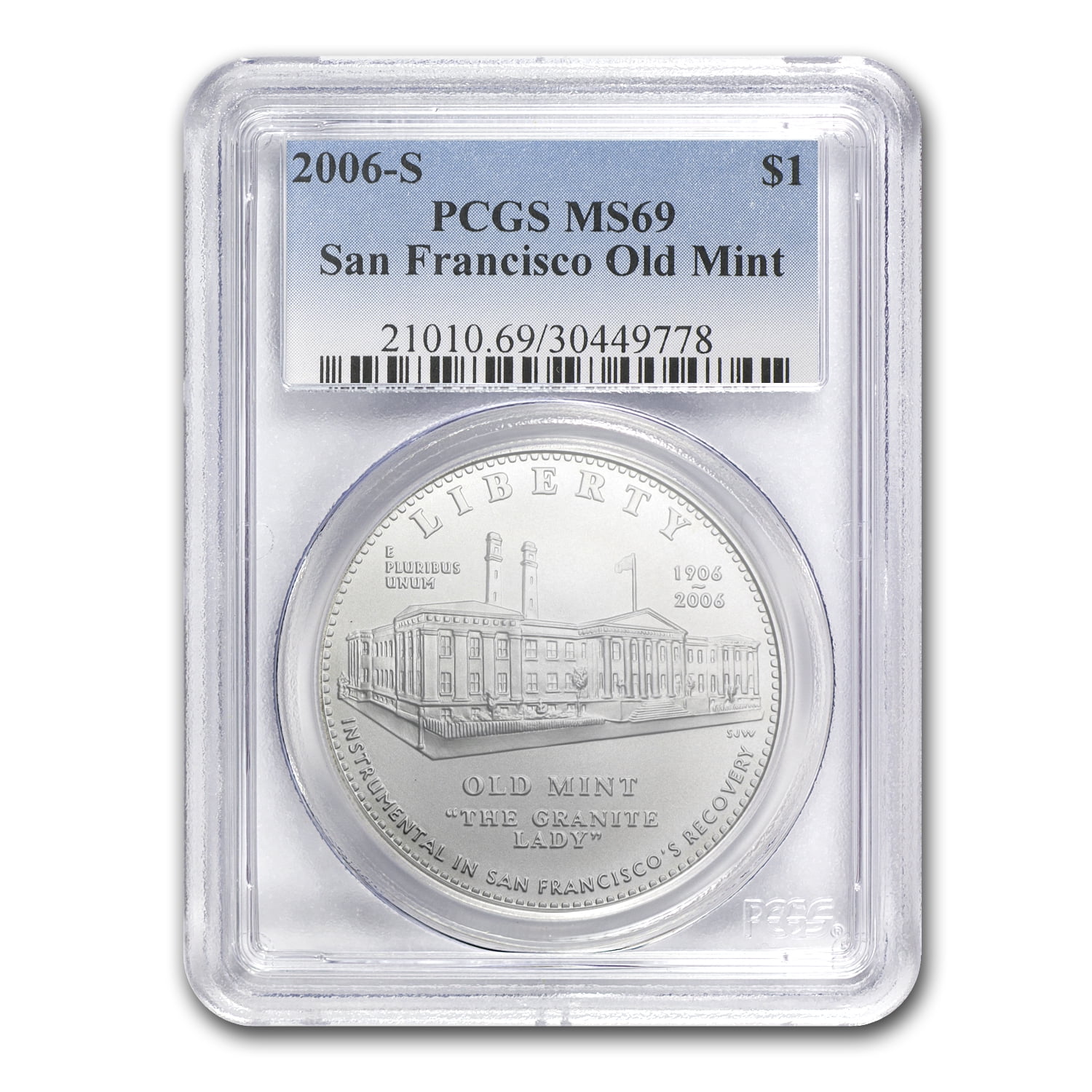2006-S San Francisco Old Mint $1 Silver Commem MS-69 PCGS - Walmart.com