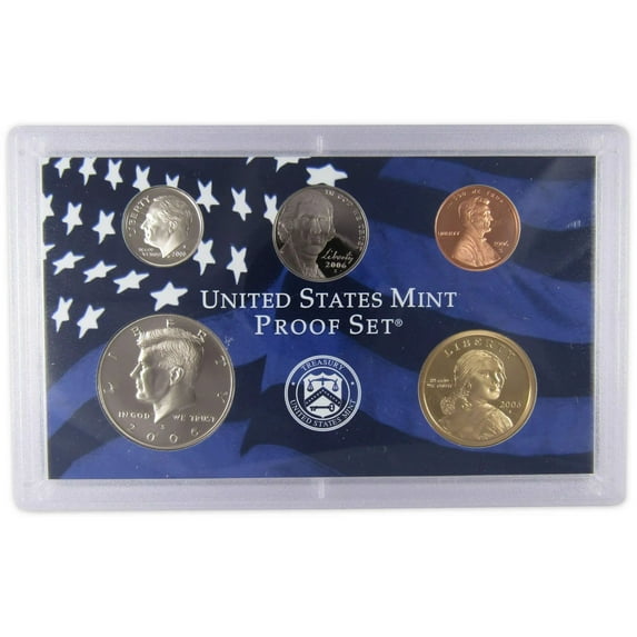 U.S. Mint 2006 Clad Proof Coin Set, Copper-Nickel Composition, Box and ...