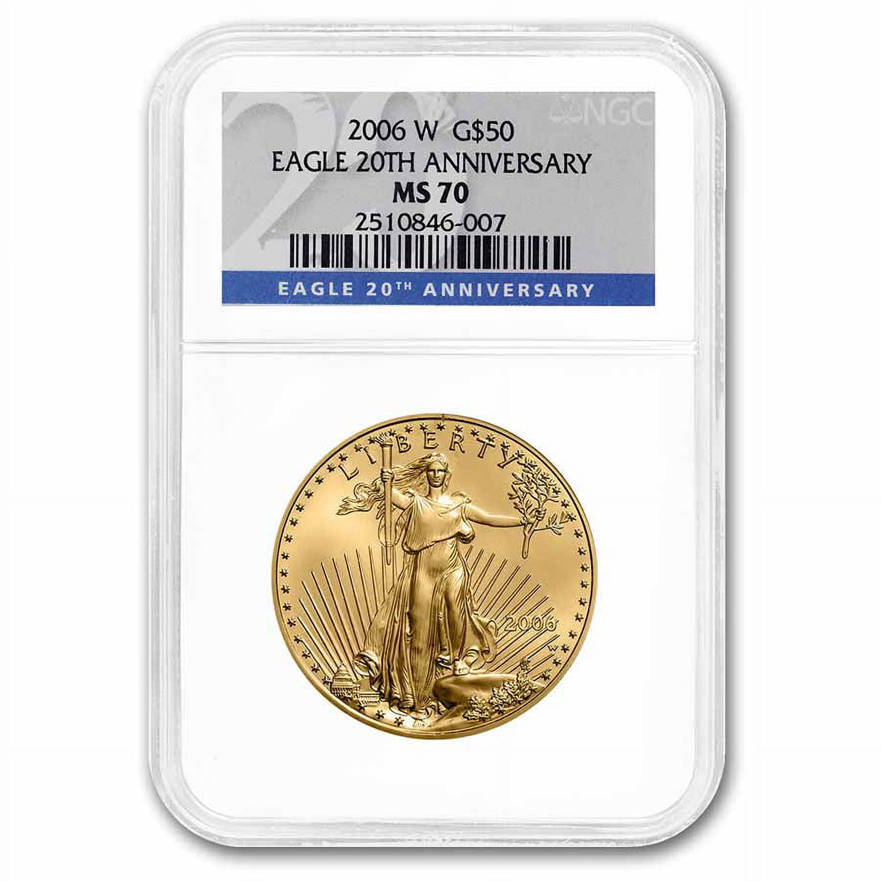 2006-W 1 oz Burnished American Gold Eagle MS/SP-70 NGC - Walmart.com
