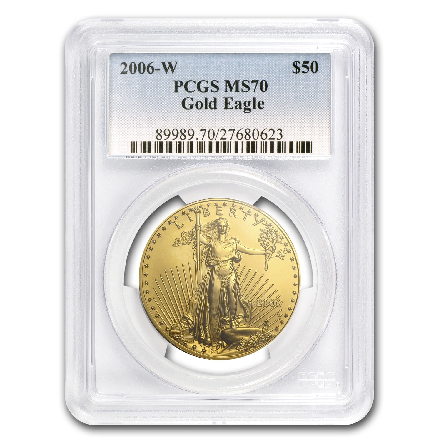 2006-W 1 oz Burnished Gold Eagle MS-70 PCGS - Walmart.com