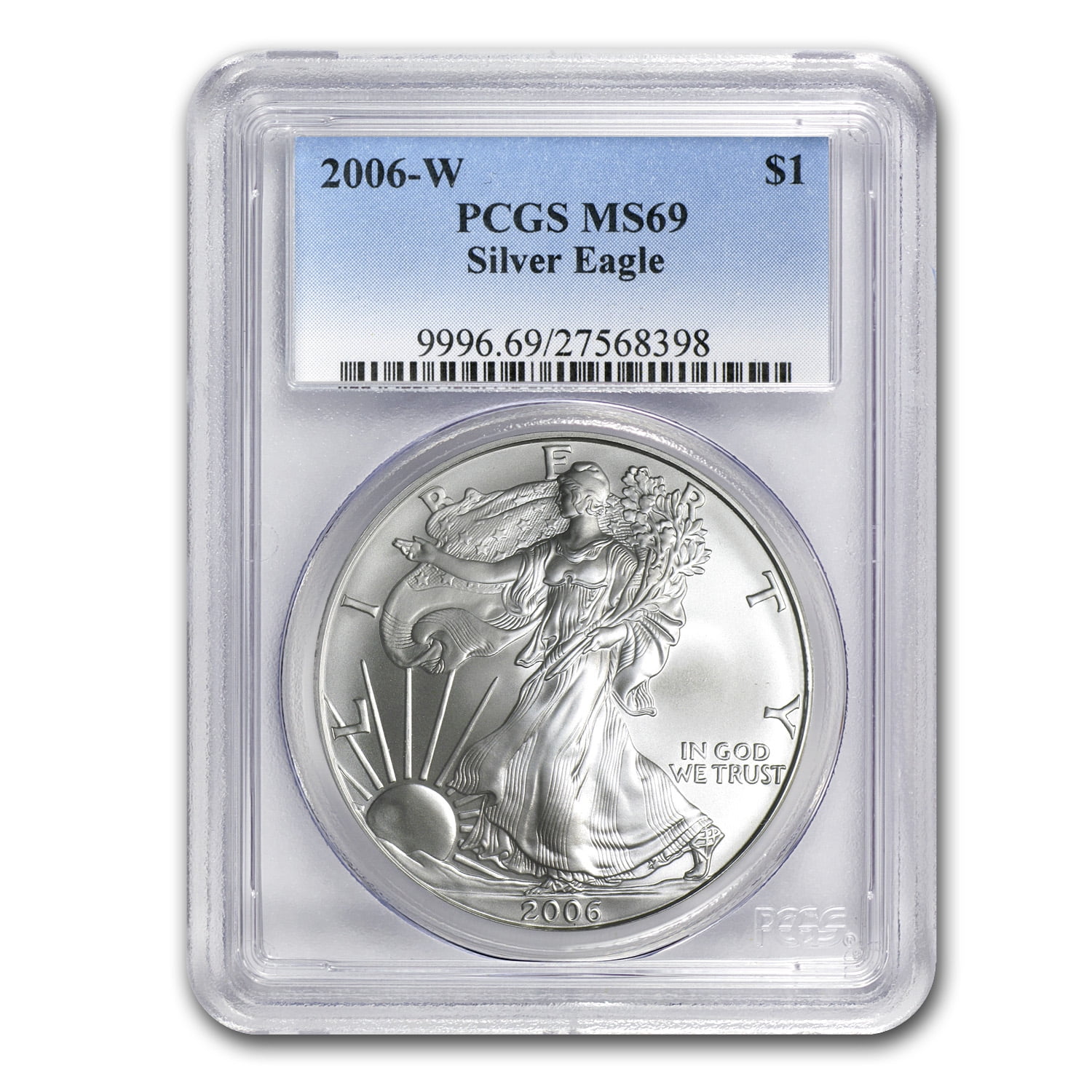 2006-W Burnished American Silver Eagle MS-69 PCGS - Walmart.com