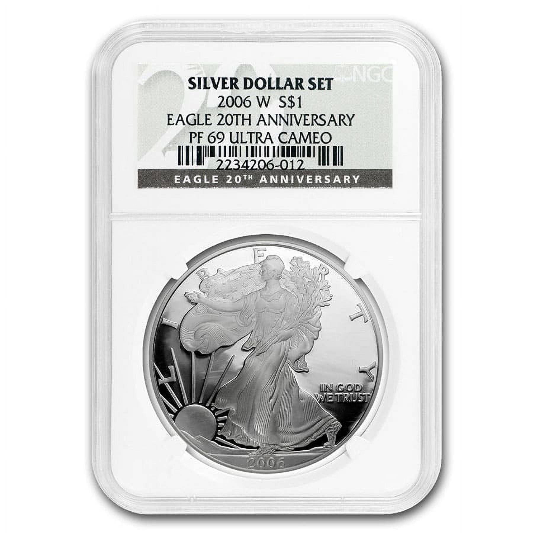 2006-W Proof American Silver Eagle PF-69 NGC (20th Anniv) - Walmart.com