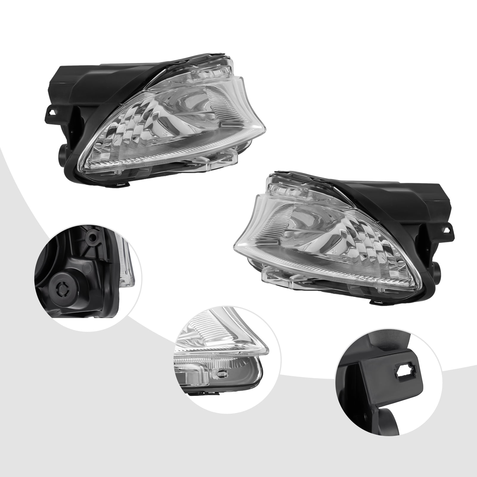 2007-2010 Lexus LS460 Fog Lights, Clear Lens with Black Housing ...