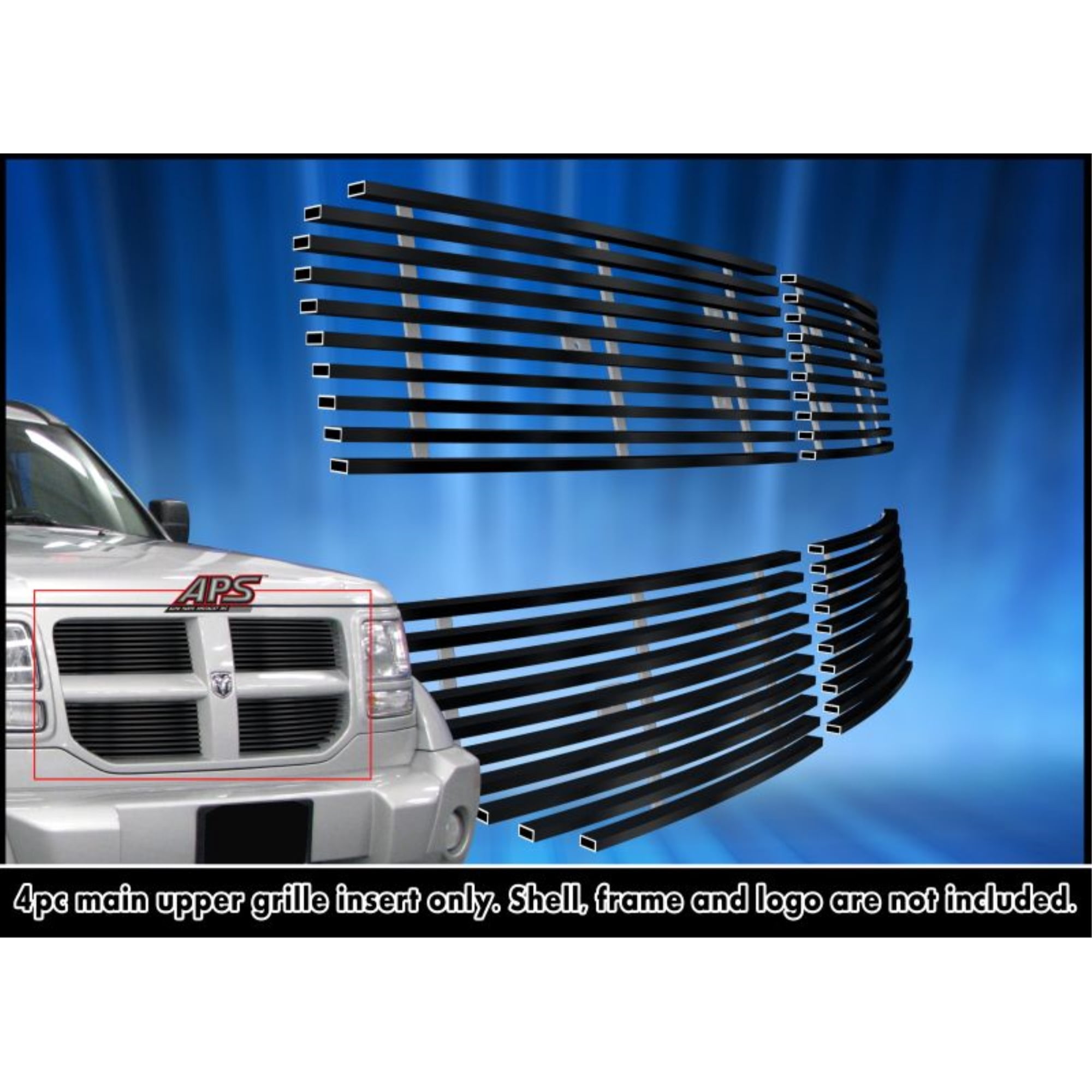 2007-2011 Dodge Nitro Stainless Steel Black Powder Coated Finish 8X6 ...