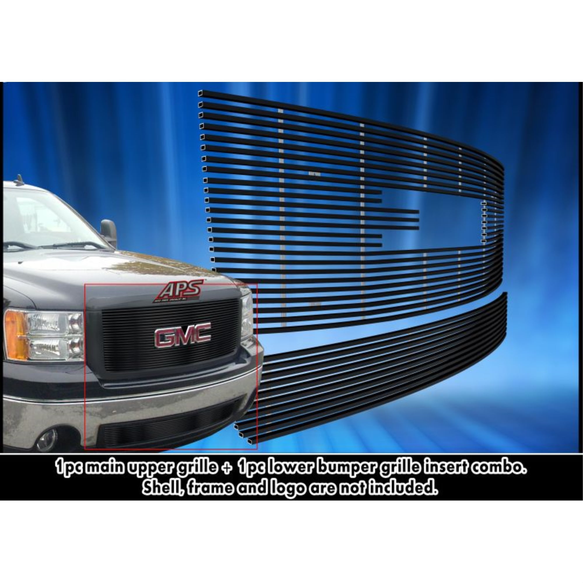 2007-2012 Gmc Sierra 1500 New Body Style Stainless Steel Black Powder ...