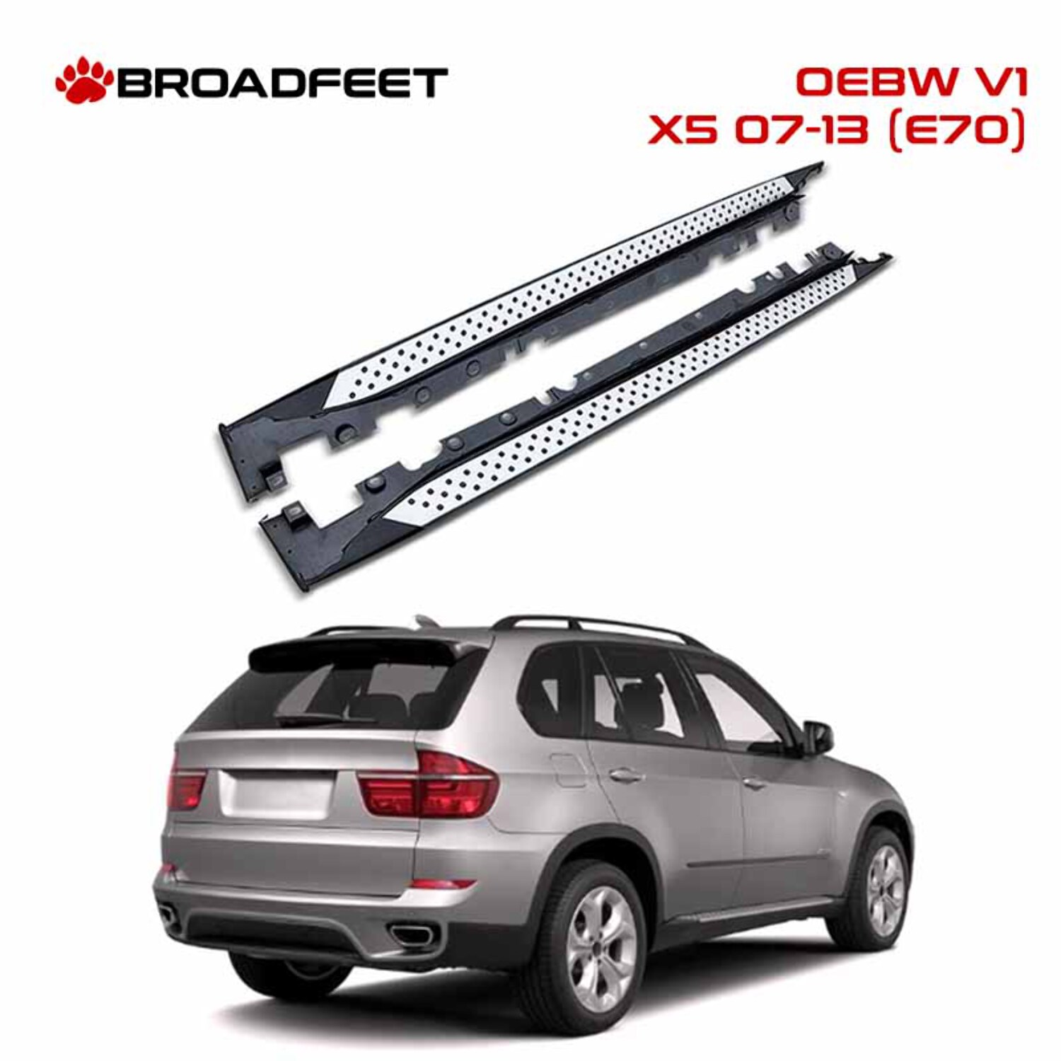 2007-2013 BMW X5 OE Style Aluminium Side Running Boards by Broadfeet ...