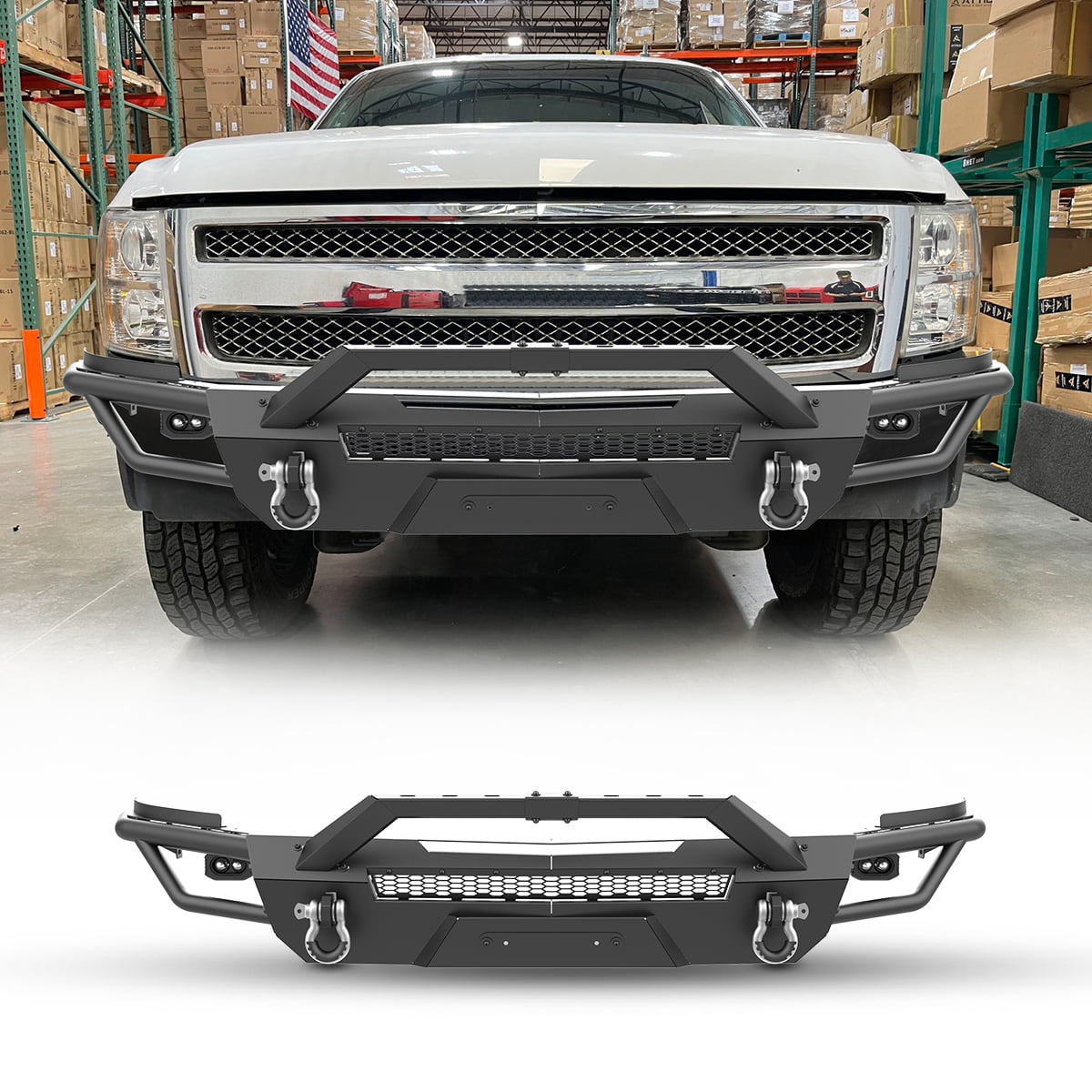 2007-2013 Chevy Silverado 1500 Front Bumper,Heavy Duty Steel Front ...