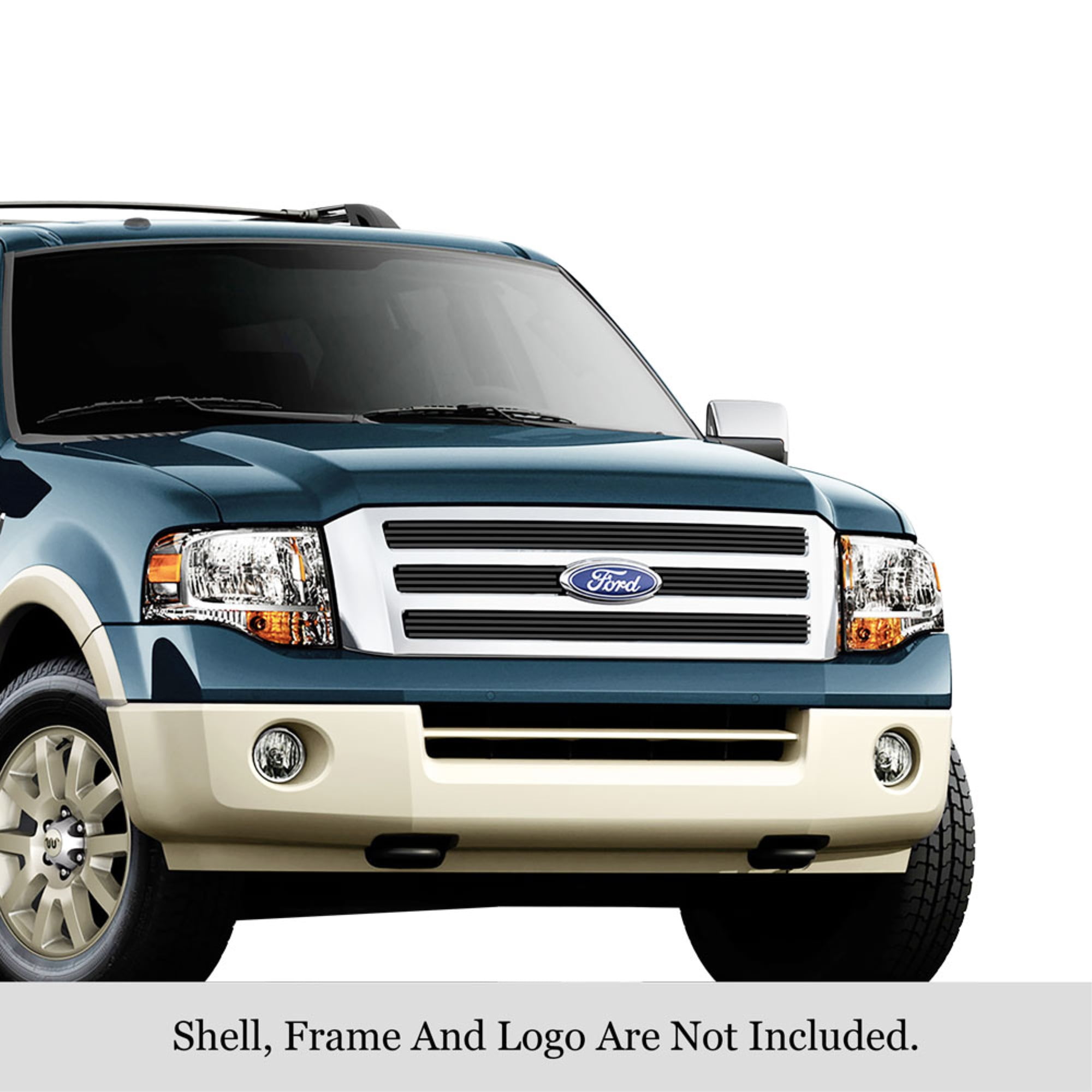 APS 2007-2014 Ford Expedition Black Stainless Steel Billet Grille 8x6 ...