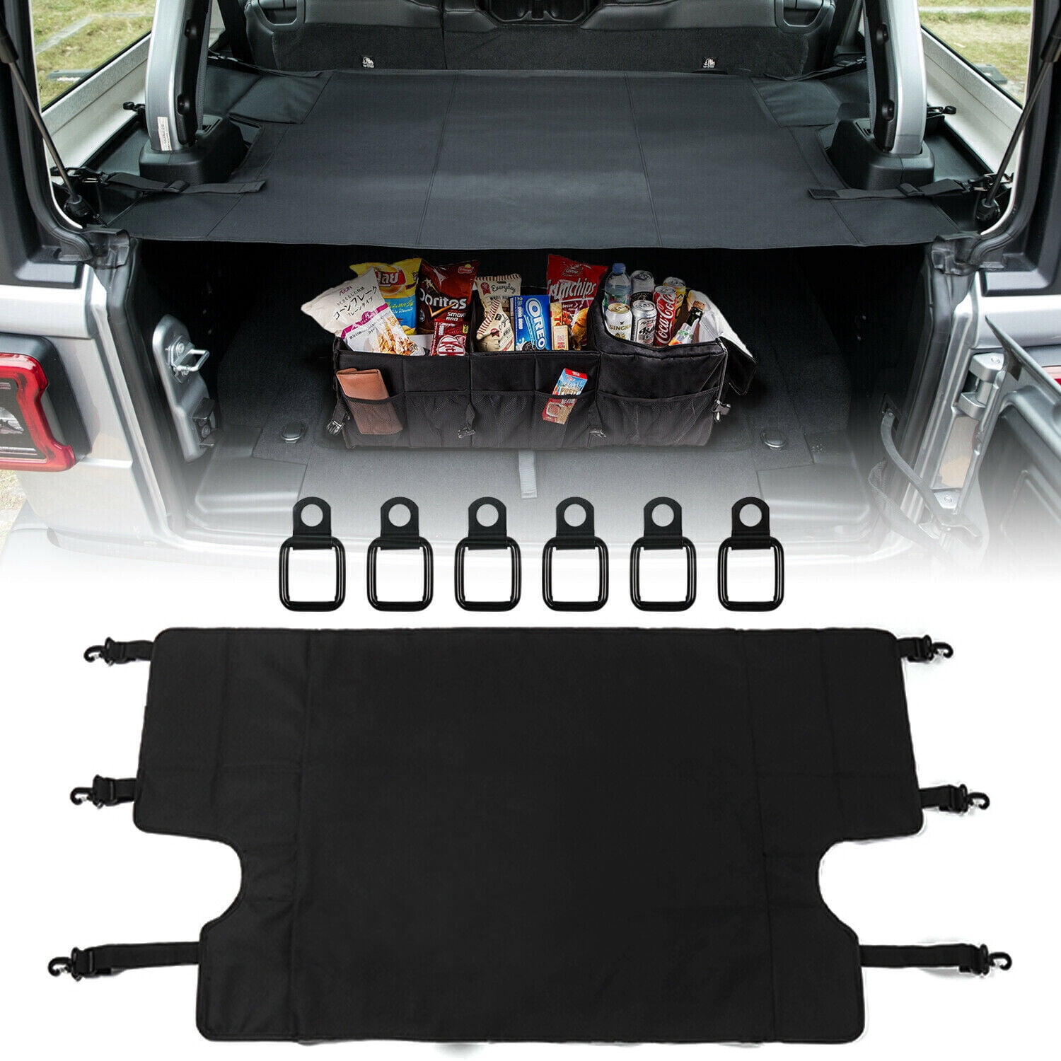 2007-2018 Rear Trunk Cargo Cover Lite Shield for Jeep Wrangler JK 4 ...