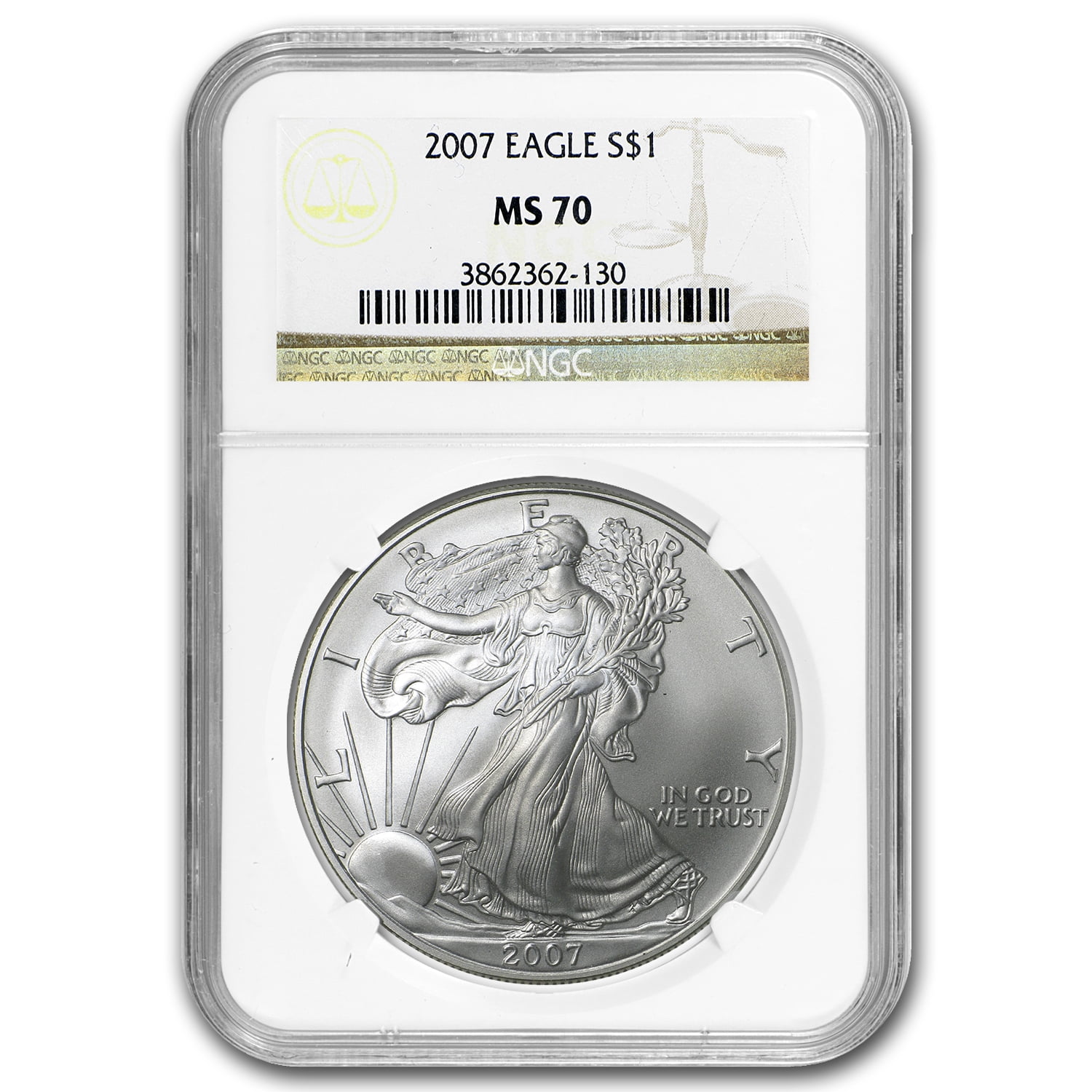2007 American Silver Eagle MS-70 NGC - Walmart.com