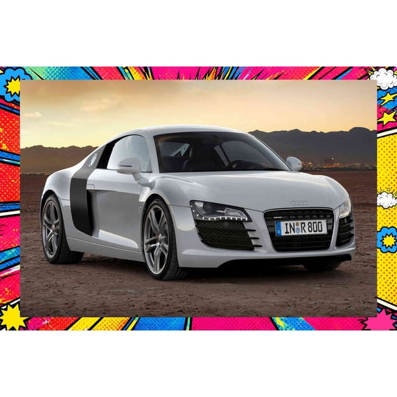2007 Audi R8 Coupe - Pop Art Edition | 20x30 Inch Glossy Laminated ...