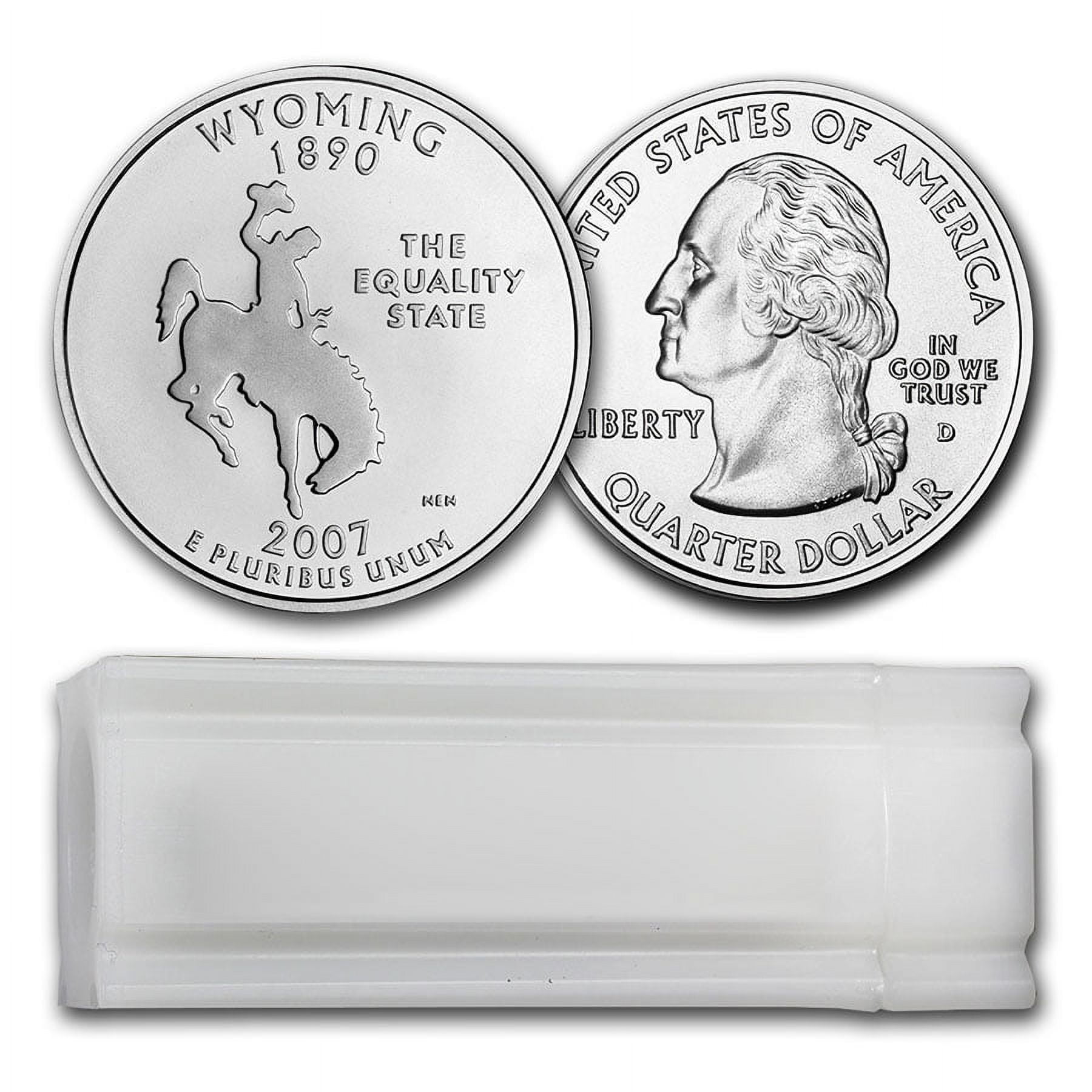 2007-D Wyoming Statehood Quarter 40-Coin Roll BU - Walmart.com