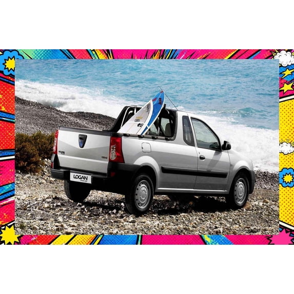 2007 Dacia Logan Pick-Up - Pop Art Edition | 24x36 Inch Glossy ...