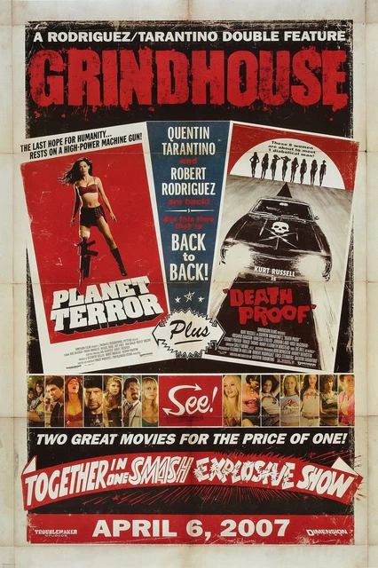 2007 Grindhouse Planet Terror Death Proof Movie Poster Kurt Russell ...